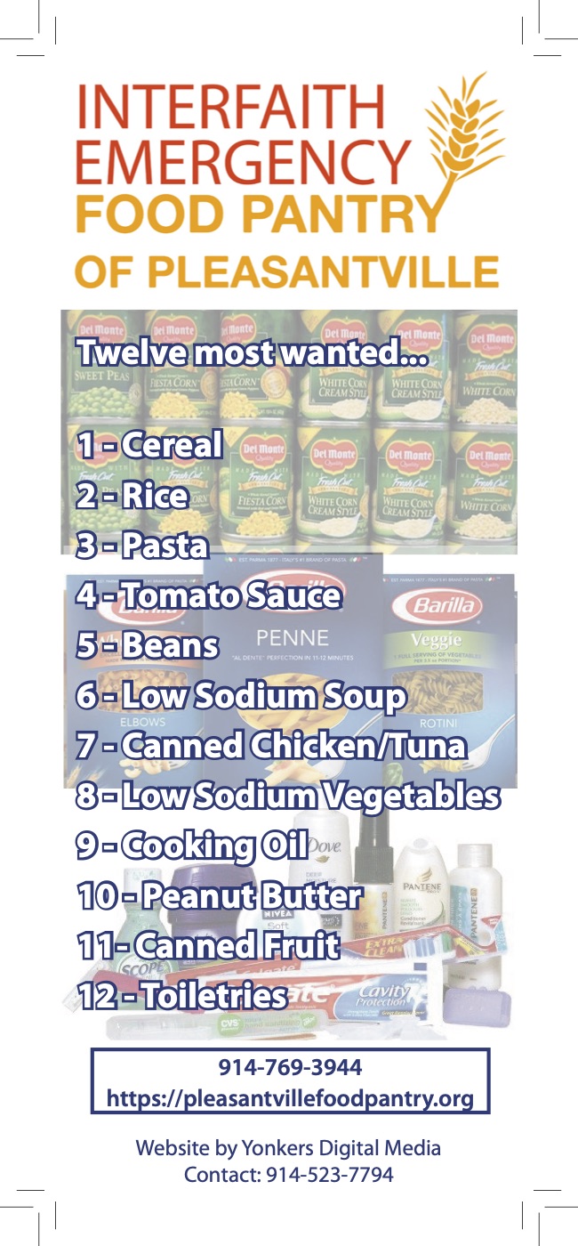 Twelve Most Wanted Items: – Pleasantville Food Pantry